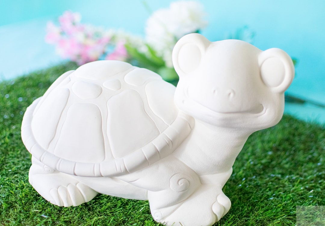 Large Garden Turtles | DIY Ceramic Bisque | Ready to Paint - Etsy