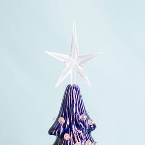 Large Ceramic Tree | Gemstone Blue Christmas Tree | Sapphire Blue Pine ...