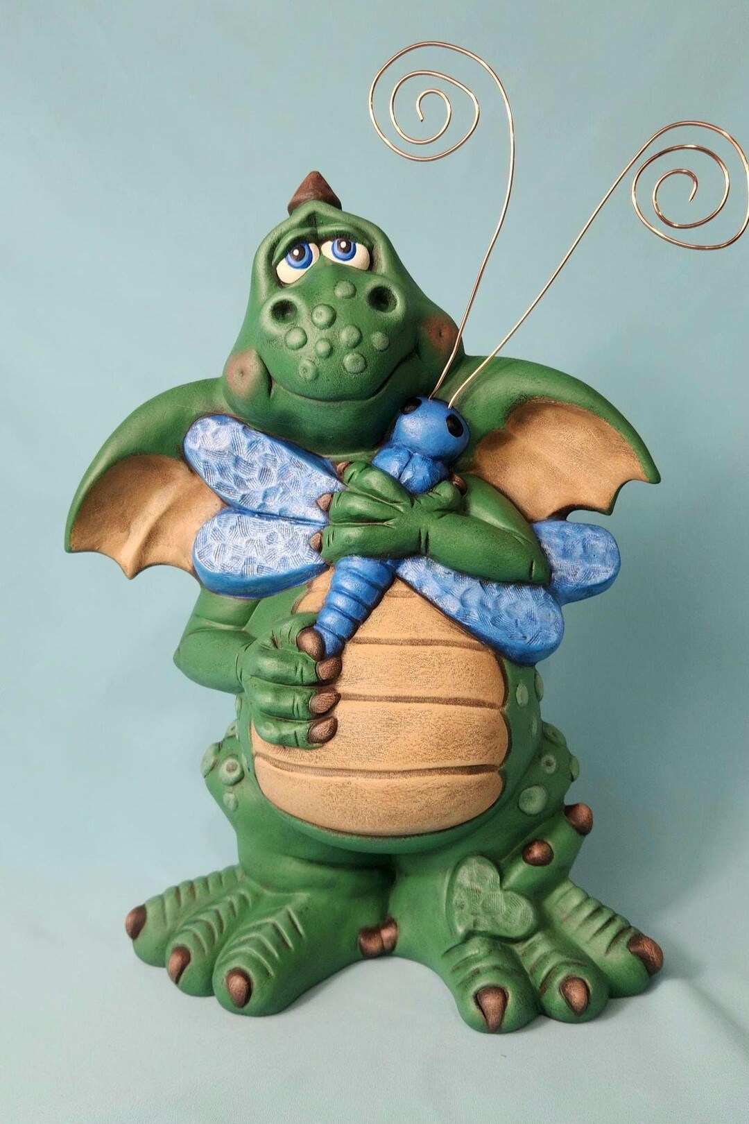 Silly Dragon Holding a Dragon Fly - Etsy