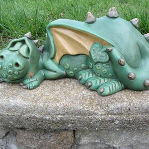Pair of Ceramic Dragons, Fantasy Dragons, Protectors of the Kingdom - Etsy