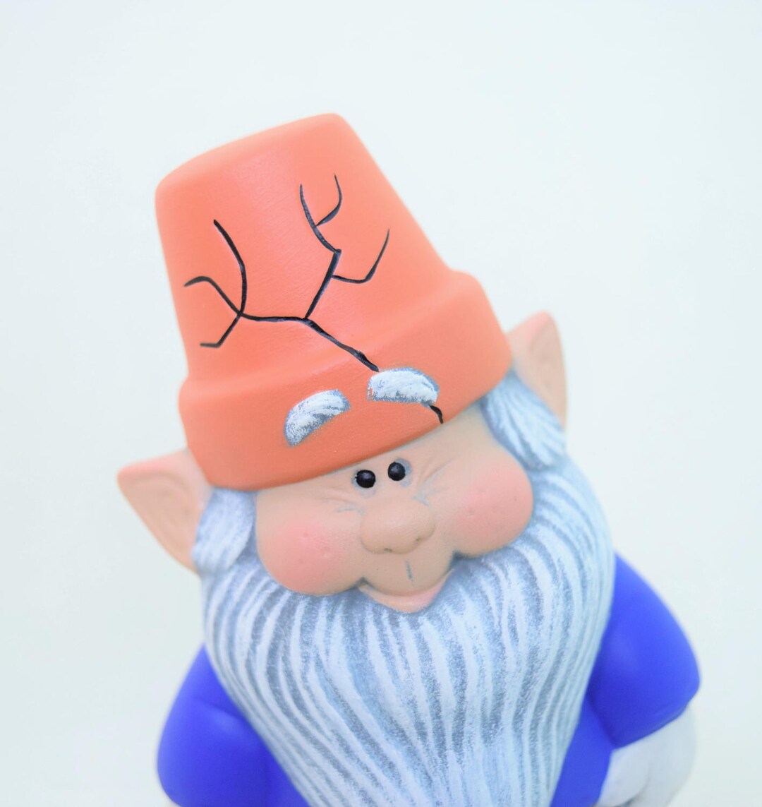 Ceramic Garden Gnome - Fairy Garden Gnome - Garden Gnome With Pot for ...