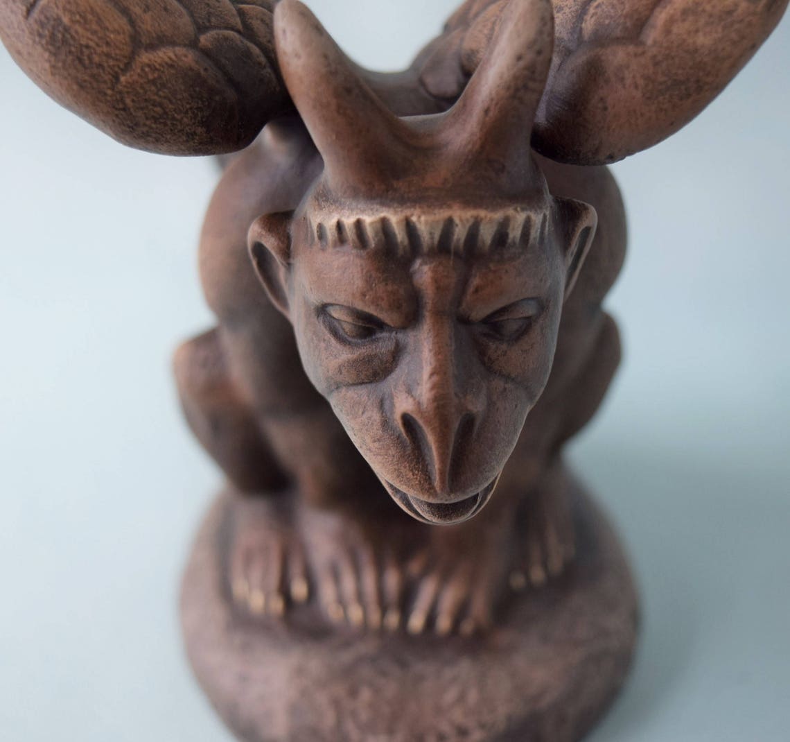 Ceramic Gargoyle Statue: Renaissance-inspired Winged Mythical Creature ...