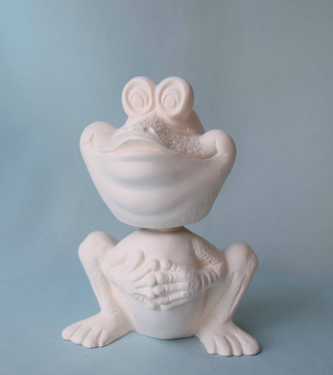 Ceramic Bisque Bobble Head Frog - Ceramic Frog - DIY Ceramics - Kids ...