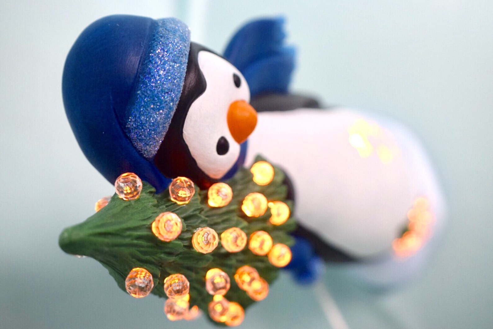 Ceramic Penguin Light - Winter Decor - Christmas Tree - 12.5 Inches ...