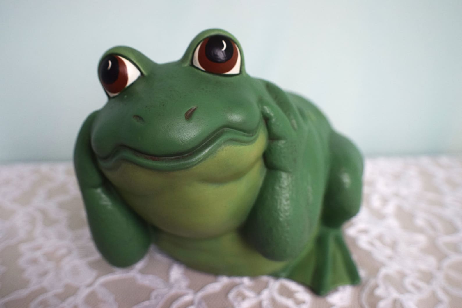 Hear No Evil Frog Garden Frog Ceramic Frog Yard Art - Etsy