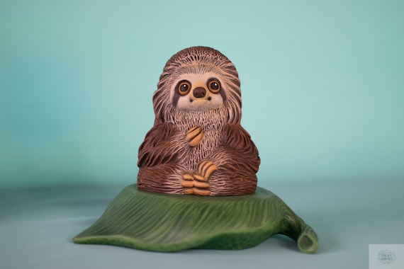 Small Garden Sloth Ceramic Garden Statue Sloth Yard Art | Etsy