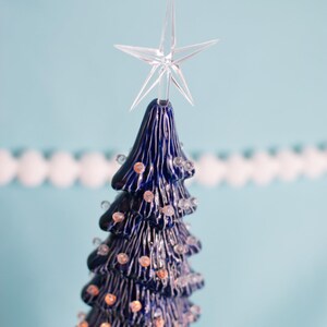 Large Ceramic Tree | Gemstone Blue Christmas Tree | Sapphire Blue Pine ...