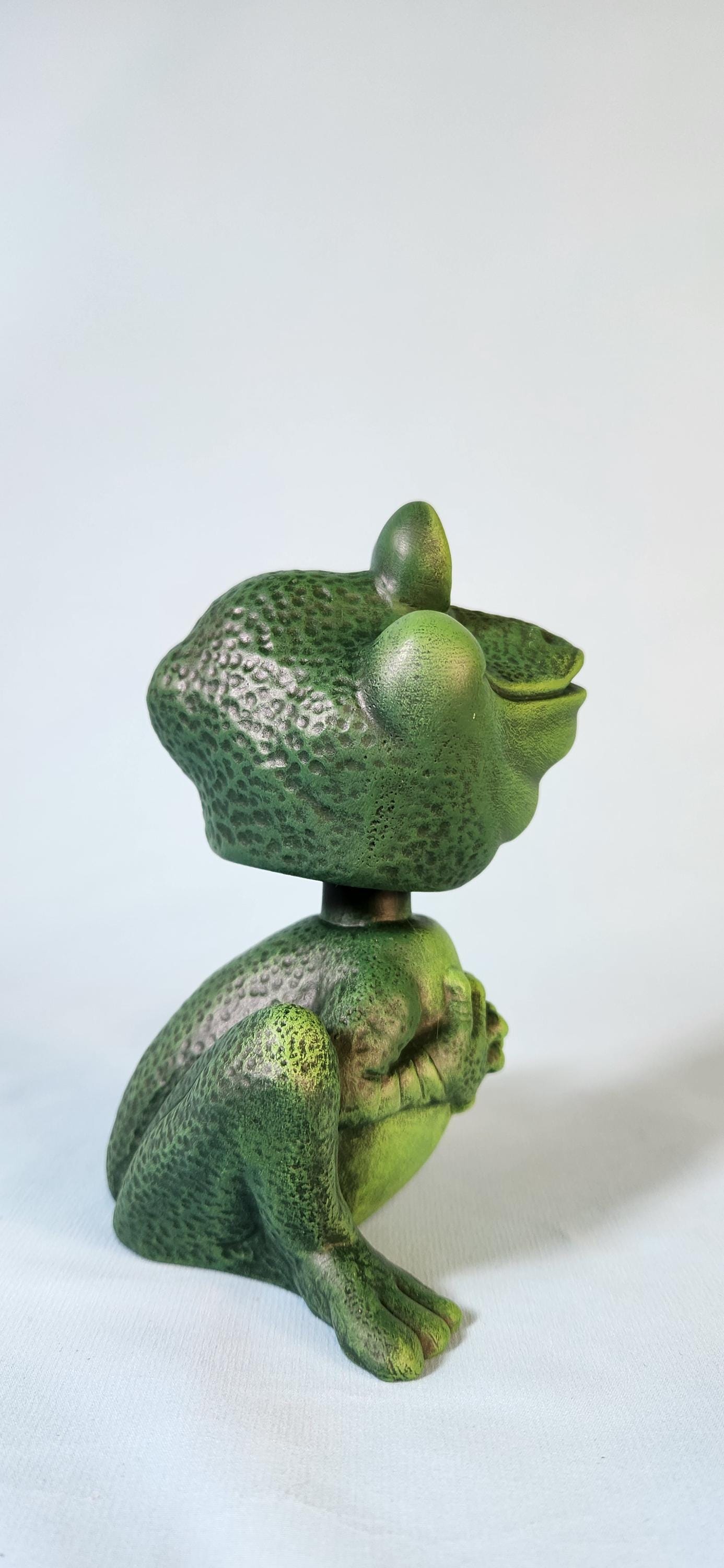 Ceramic Bobblehead Frog: Cute Collectible Nodder, Woodland Nursery ...