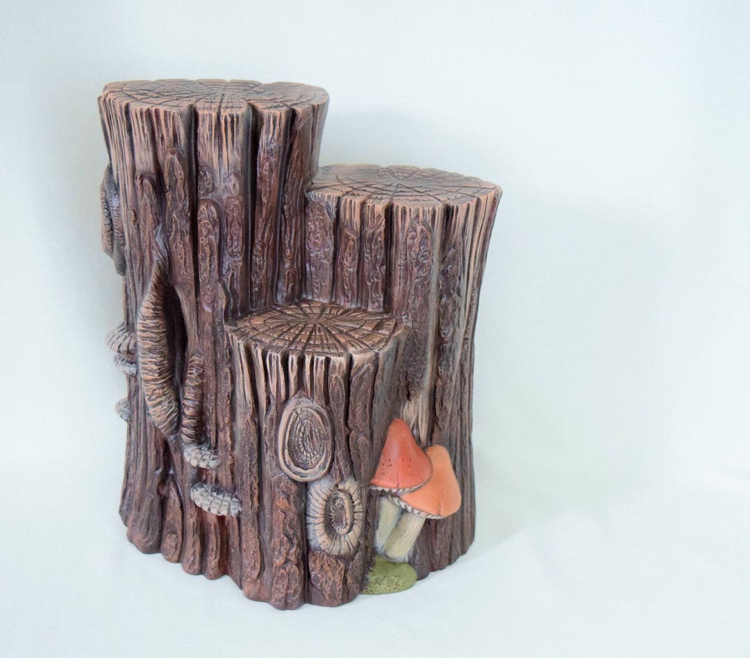 Rustic Woodland Tree Stump Stand: Versatile Wooden Display for Wedding ...