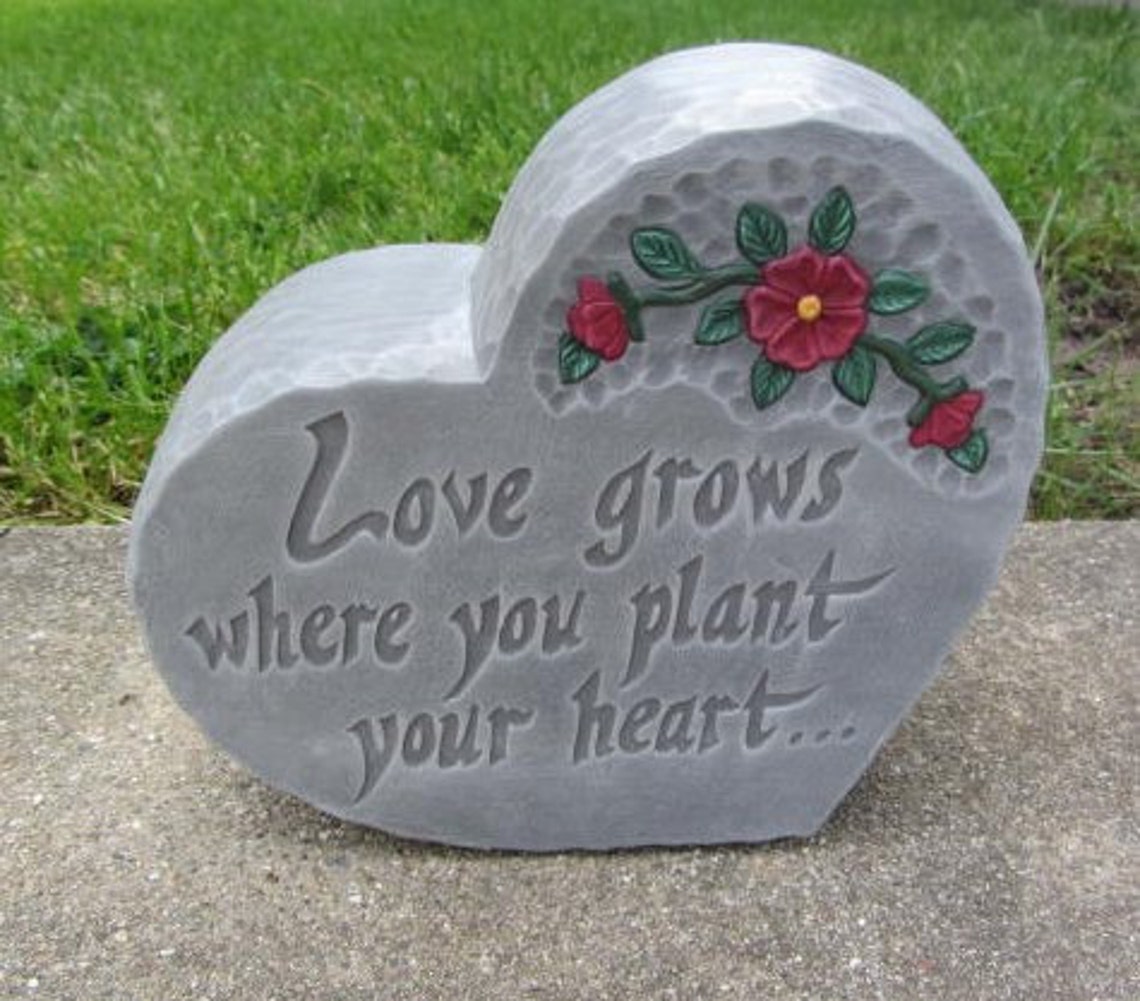 Love Grows Where You Plant Your Heart - Ceramic Heart | Gift for Her ...