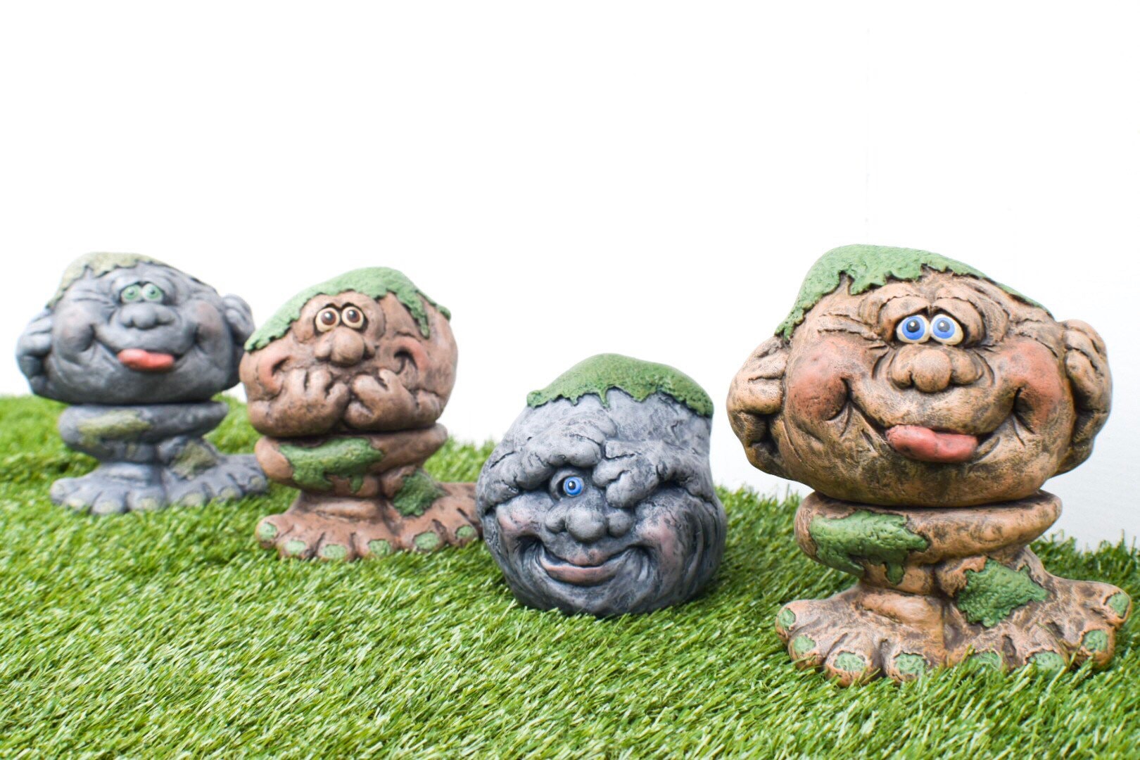 Rock Faces Speak No Evil Funny Face Garden Stone Decor - Etsy