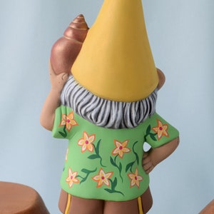 Gnome Statue - Gnome Holding a Seashell - Beach Gnome - Tropical Gnome ...