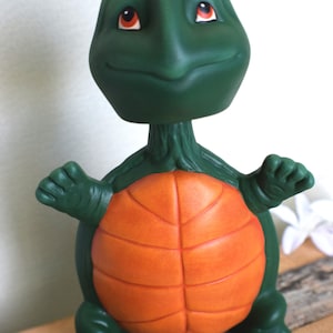 Bobble Head Turtle - Ceramic Bobble Head - Hand Painted Nursery Decor ...