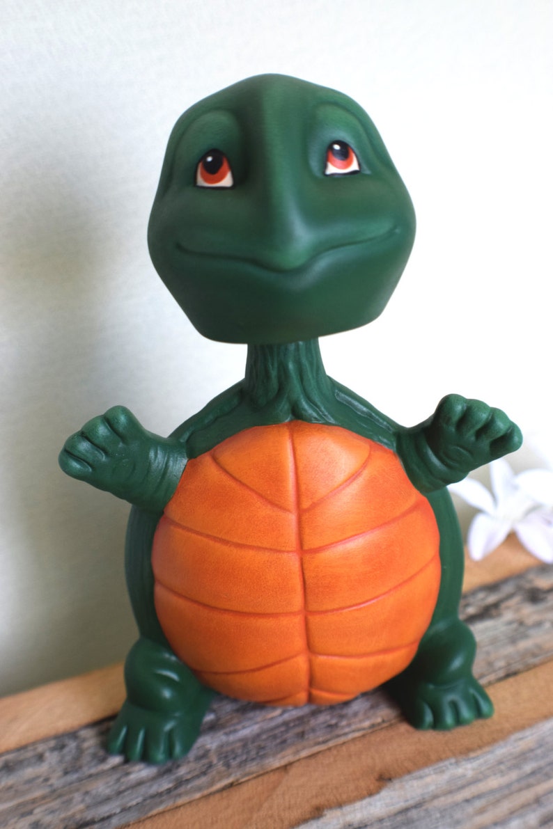 Bobble Head Turtle Ceramic Bobble Head Hand Painted Decor | Etsy