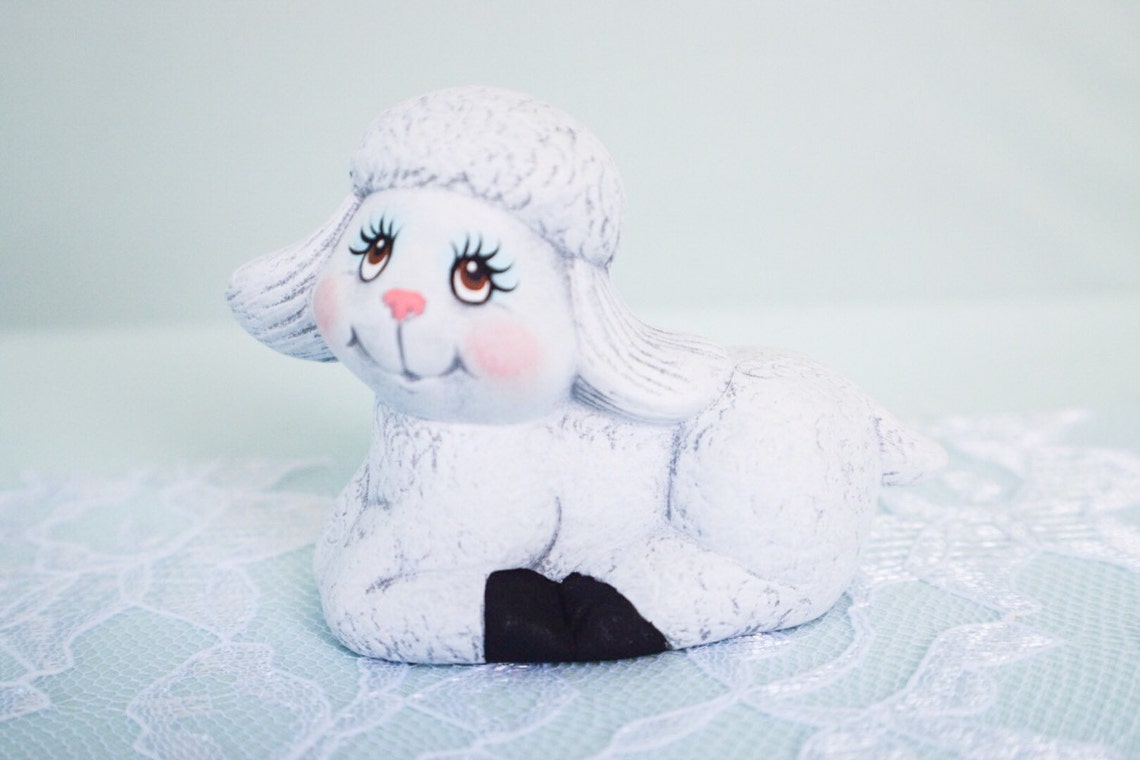Ceramic Lamb Little Lamb Sheep Spring Lamb Baby Sheep - Etsy