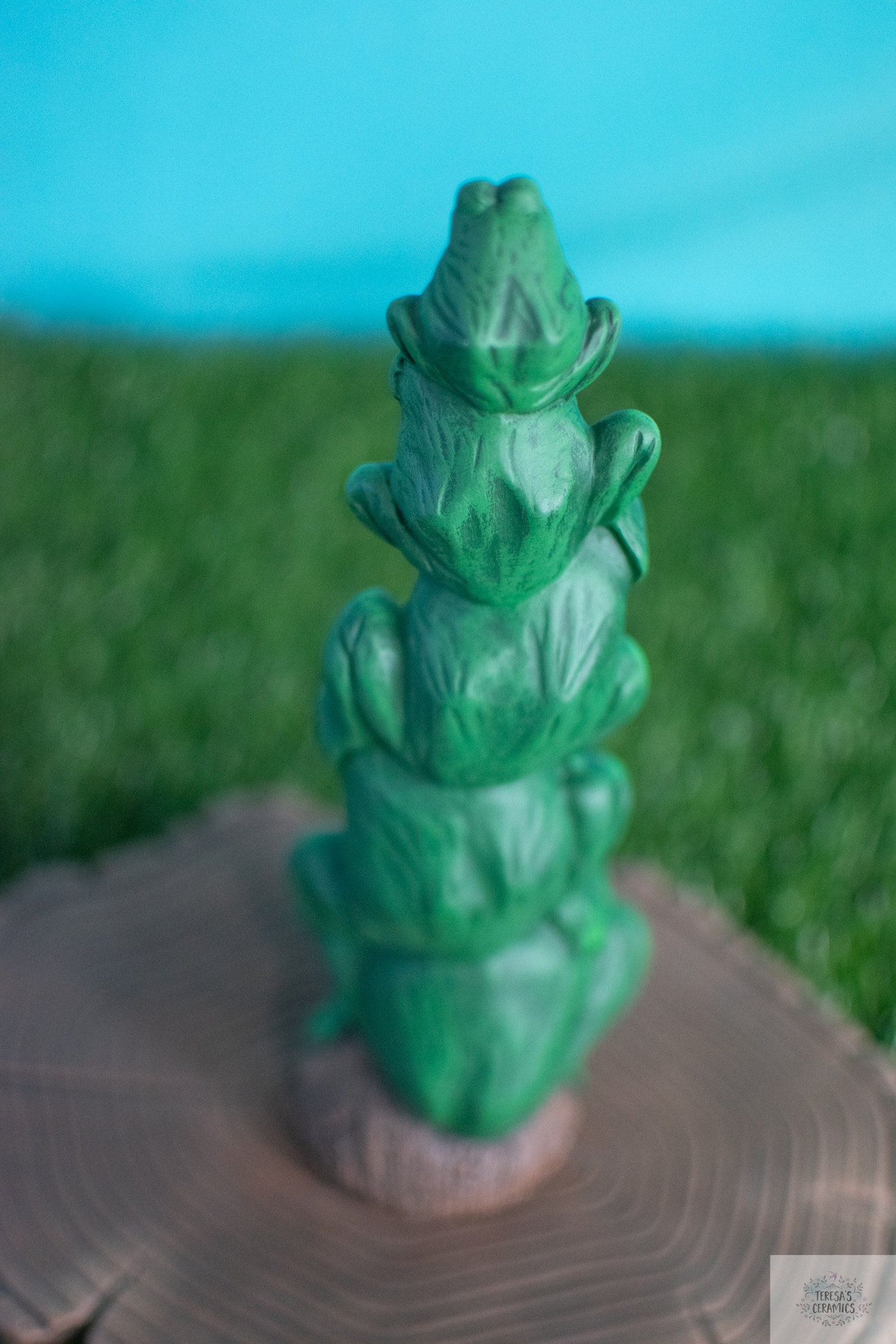 Frog Statue Stack Frog Family Statue Garden Frog Art - Etsy