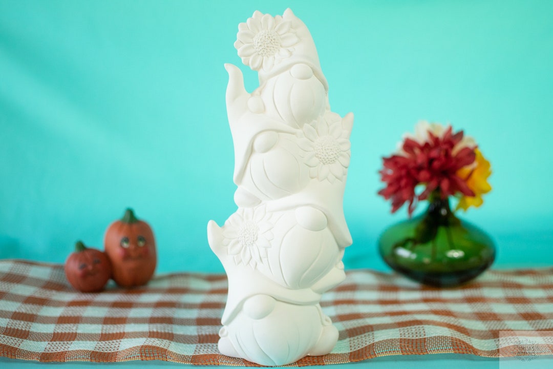 Sunflower Stack Gnomes: Whimsical Fall Garden Decor & Thanksgiving ...