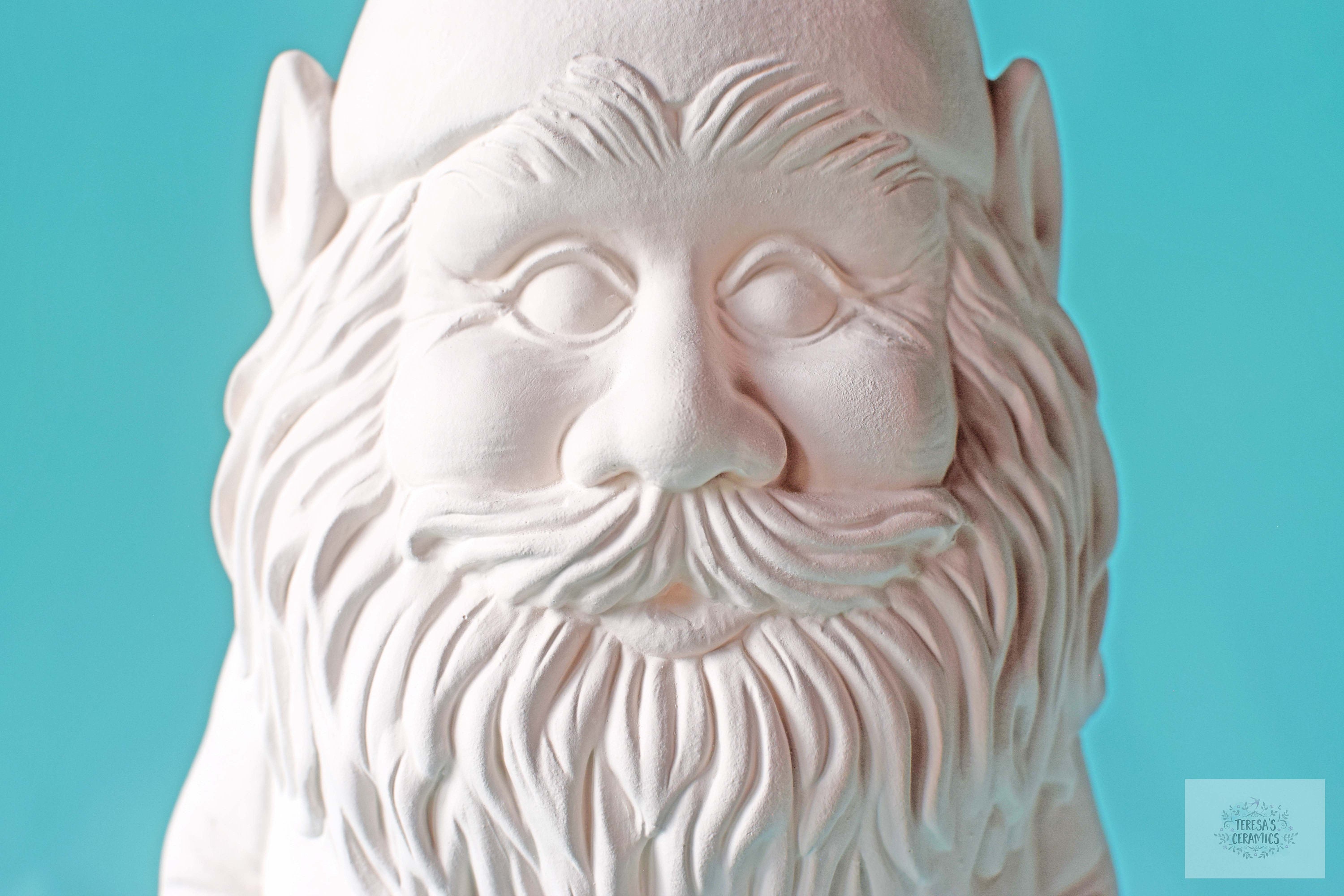 Large Bisque Gnome - DIY Paint Project - Garden Art Ceramics - Etsy