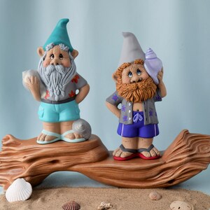 Gnome Statue - Gnome Holding a Seashell - Beach Gnome - Tropical Gnome ...