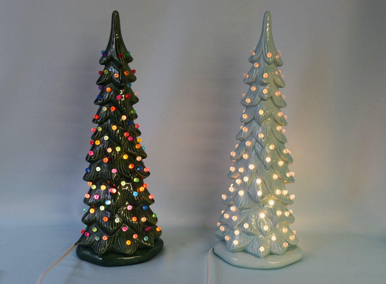 Multicolored Christmas Tree | Wispy Pine Style | Ceramic Light - Etsy