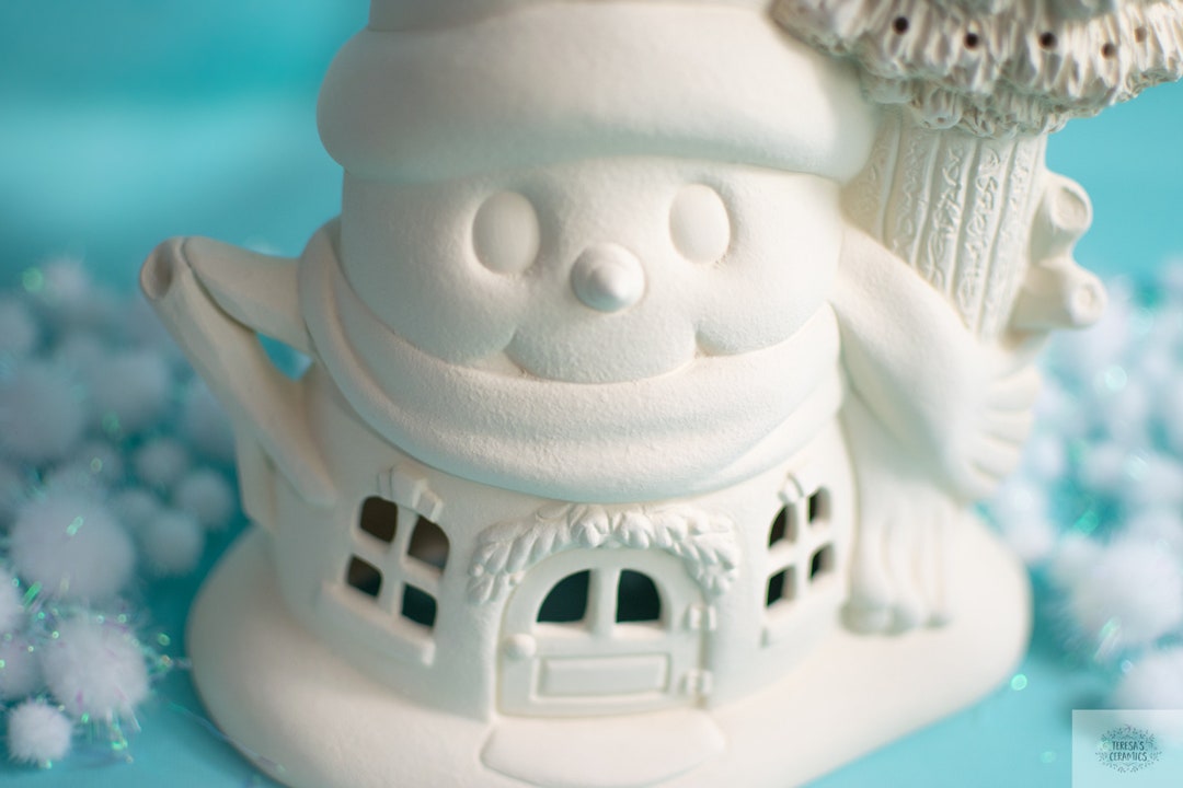 Snowman Fairy House | DIY Night Light | Ceramics to Paint | Ceramic ...