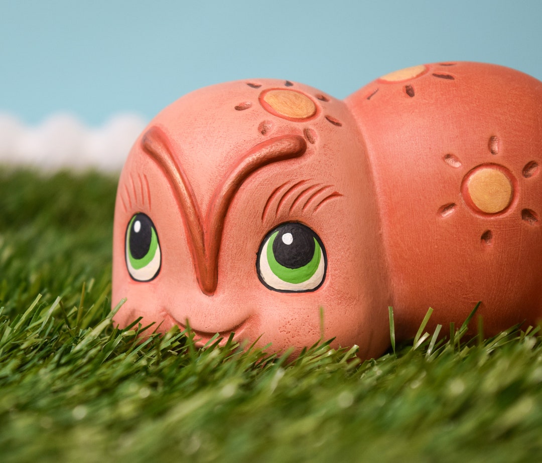 Retro Sunny the Wormy Garden Art: Whimsical Outdoor Decor for Fairy ...