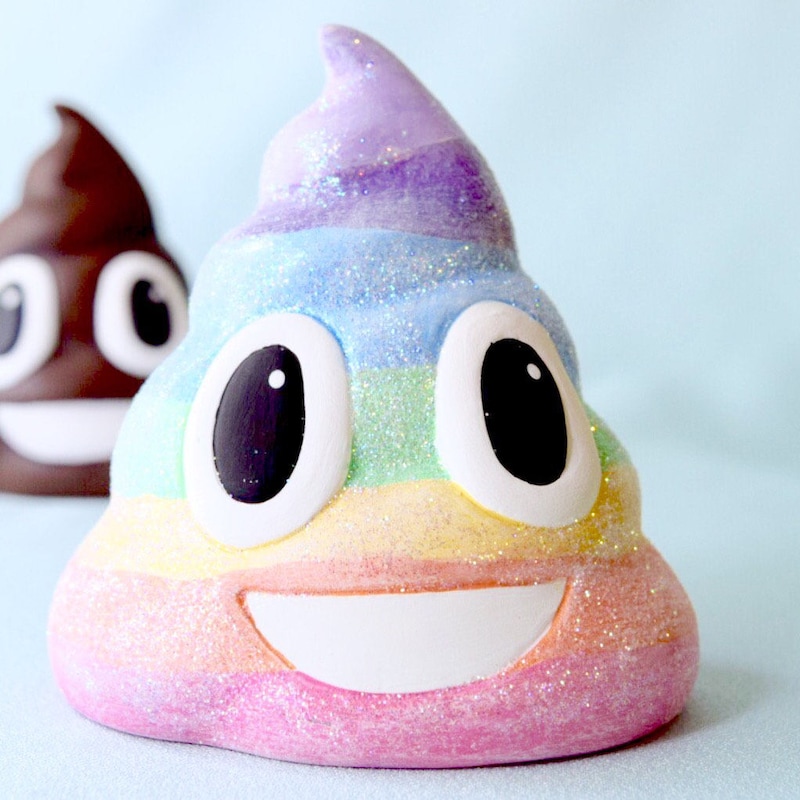 Rainbow Poop Emoji - Etsy