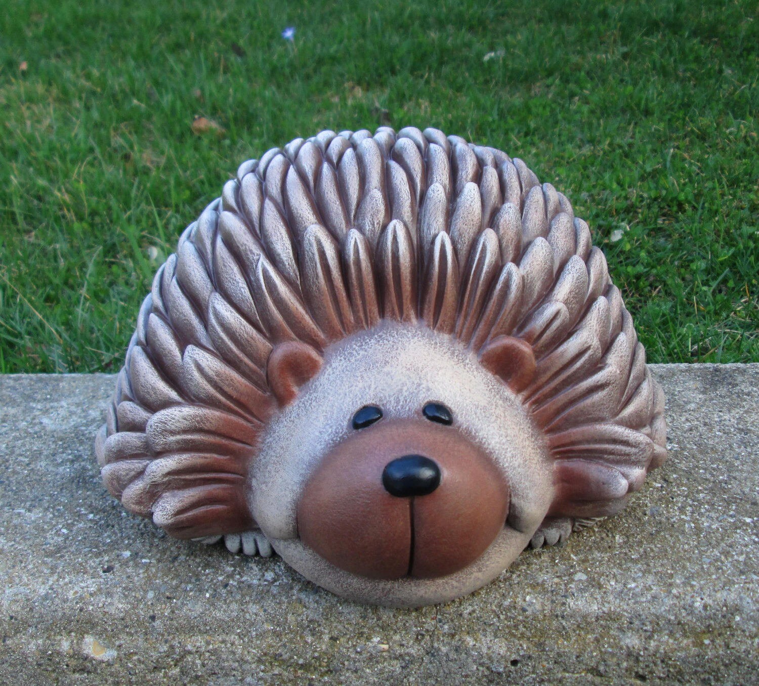 Hedgehog - Yard Art - Garden Art - Lawn Ornament - Ceramic Hedgehog ...
