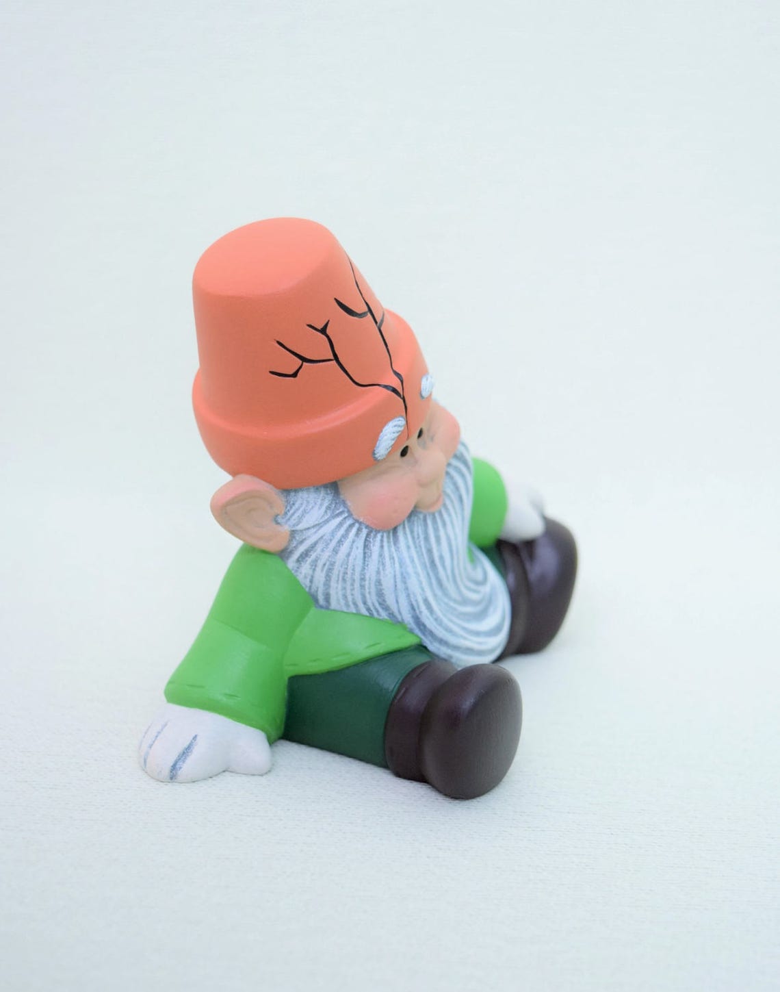 Garden Gnome - Garden Gnome - Yard Art - Gnome With a Flower Pot Hat ...