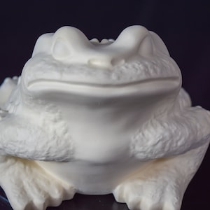 Large Unpainted Ceramic Toad Bisque - DIY Art Project, Garden Decor ...