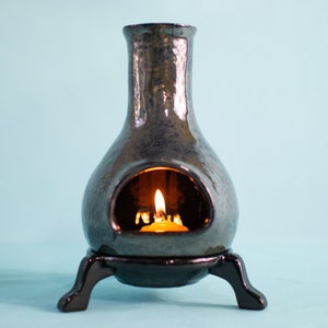 Rustic Ceramic Chiminea: Boho Candle & Incense Holder for Garden, Patio ...