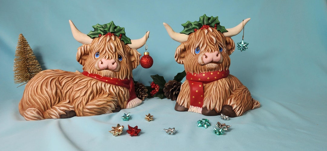 Beautiful Highland Christmas Cows - Etsy
