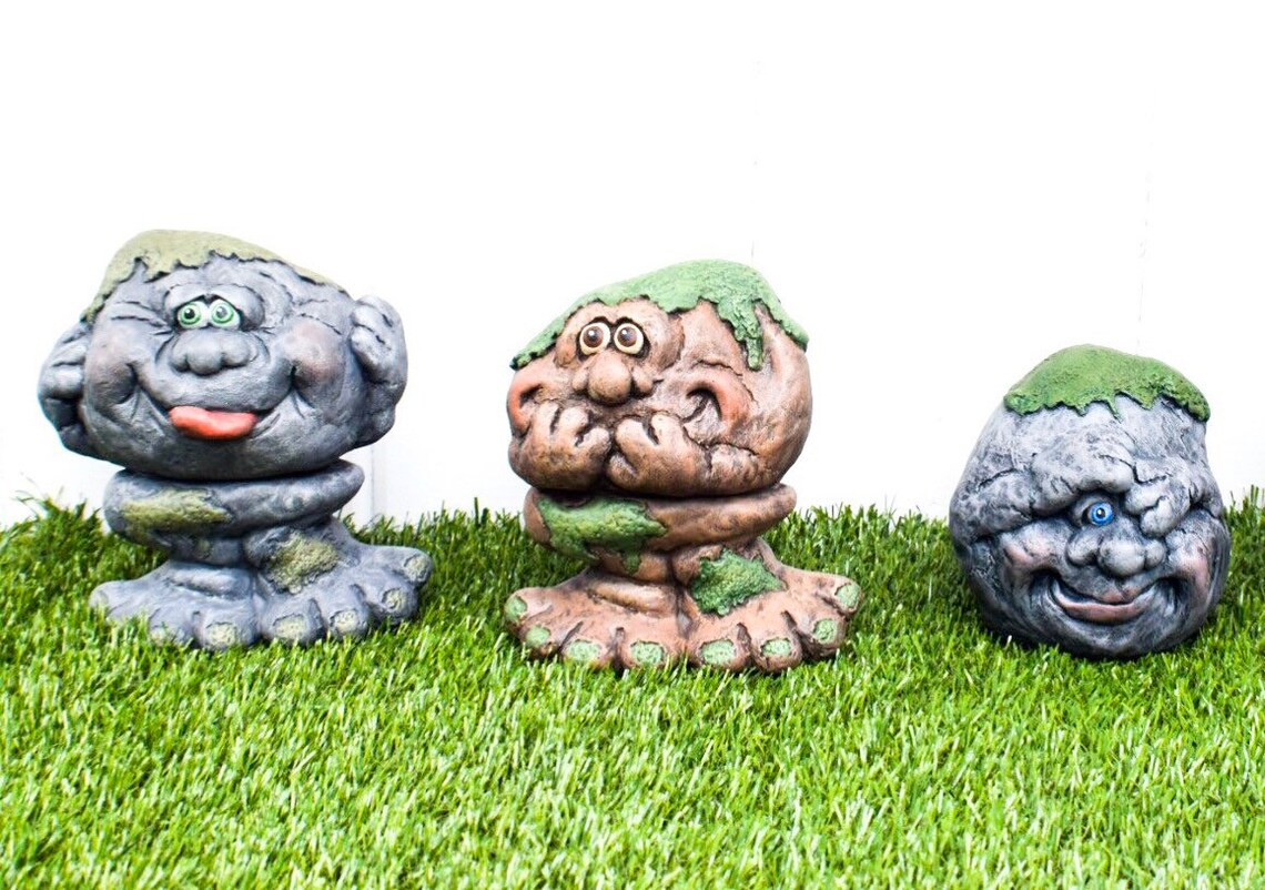Rock Faces Speak No Evil Funny Face Garden Stone Decor - Etsy