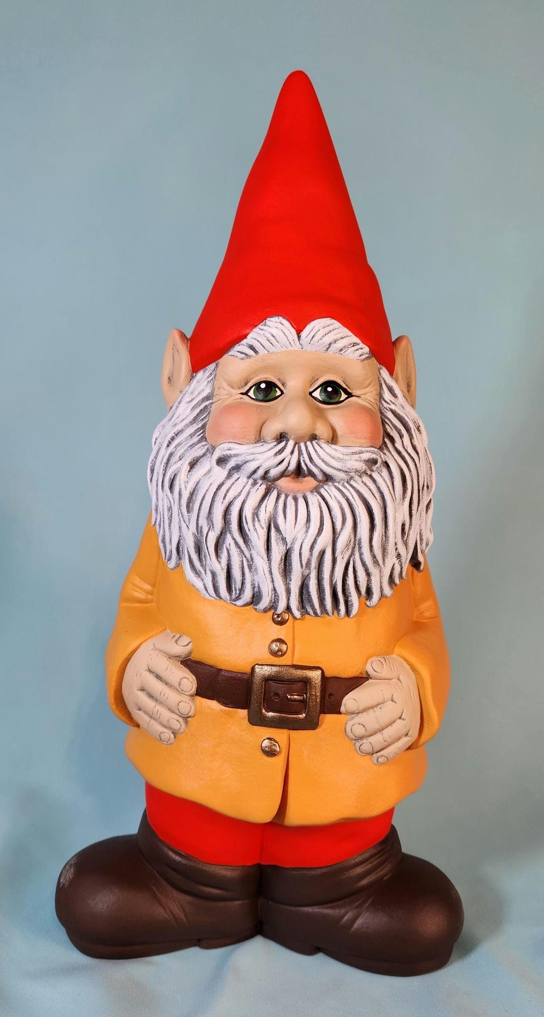 Garden Gnome Outdoor Statue - Yard Art Garden Decor - Ceramic Gnome ...