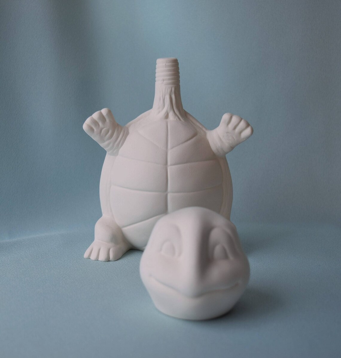 DIY Ceramic Bobble Head Turtle Painting Kit: Unpainted Bisque Figurine ...