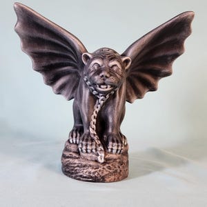 Renaissance Winged Bulldog Gargoyle Statue: Gray Mythical Creature for ...