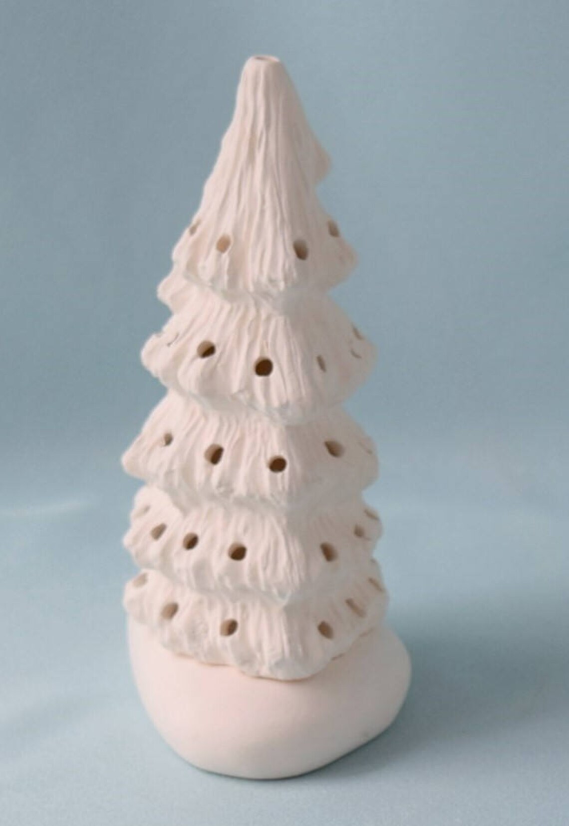 Ceramic Christmas Tree in Bisque - 5.75 Inches Tall - Tree - Ready to ...