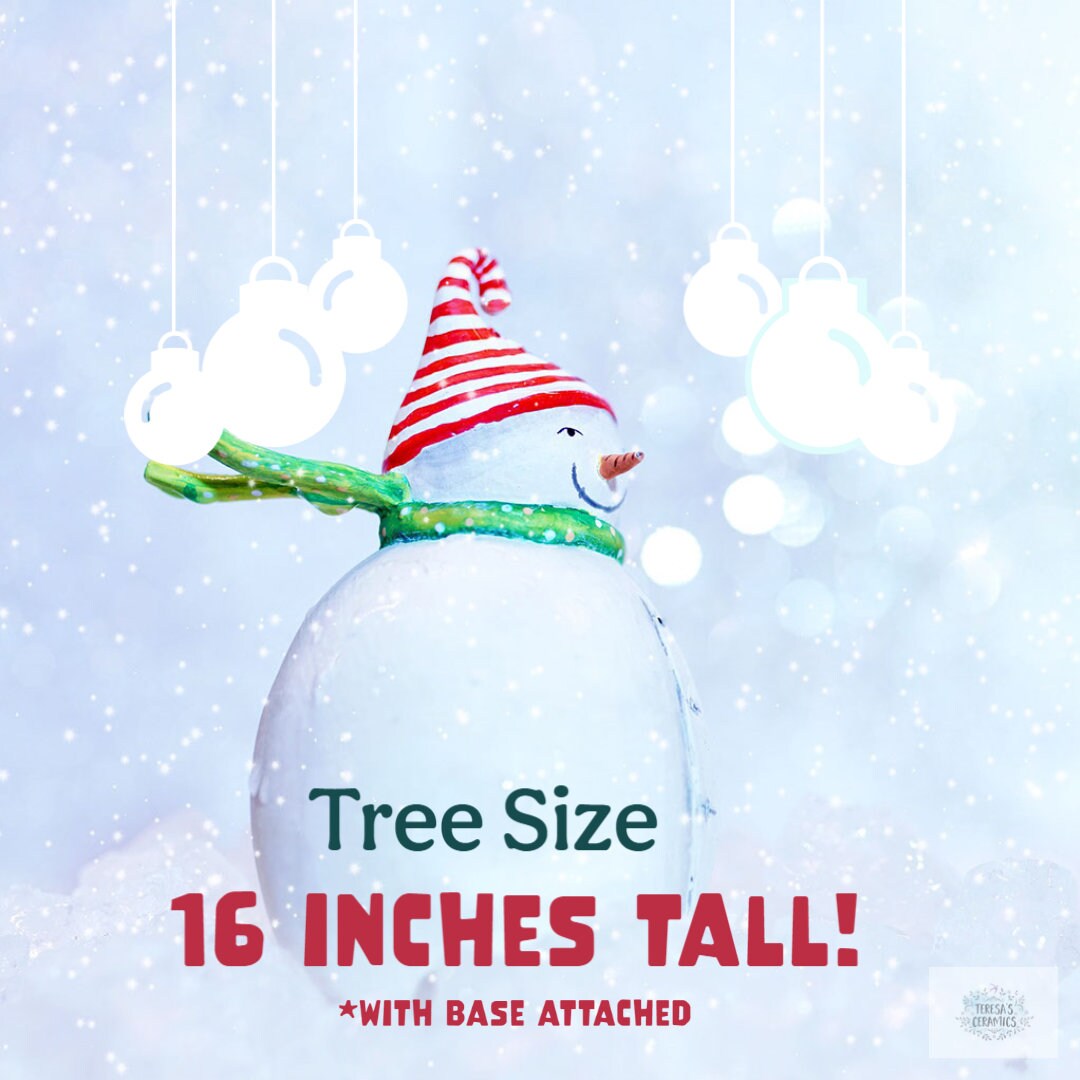 16-inch Vintage Ceramic Christmas Tree With Lights and Music Box ...