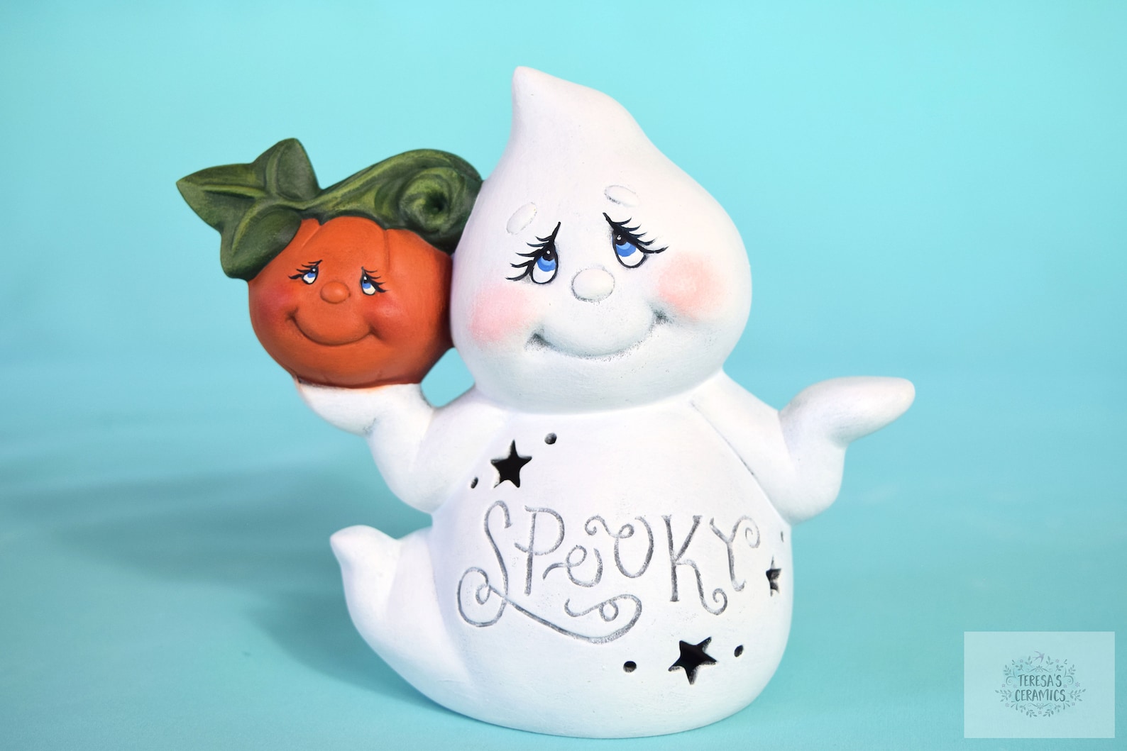 Ceramic Ghost Luminary | Tea Light Ghost | Spooky Halloween Decor - Etsy