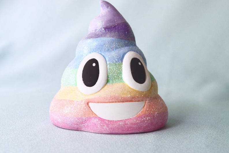 Emoji Rainbow Poop Unicorn Poop Ceramic Poop Rainbow | Etsy