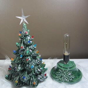 16-inch Vintage Ceramic Christmas Tree With Lights and Music Box ...