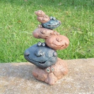 Stack of Stones - Yard Art - Garden Decor - Gifts Under 25 - Outdoor ...