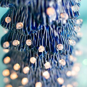 Large Ceramic Tree | Gemstone Blue Christmas Tree | Sapphire Blue Pine ...