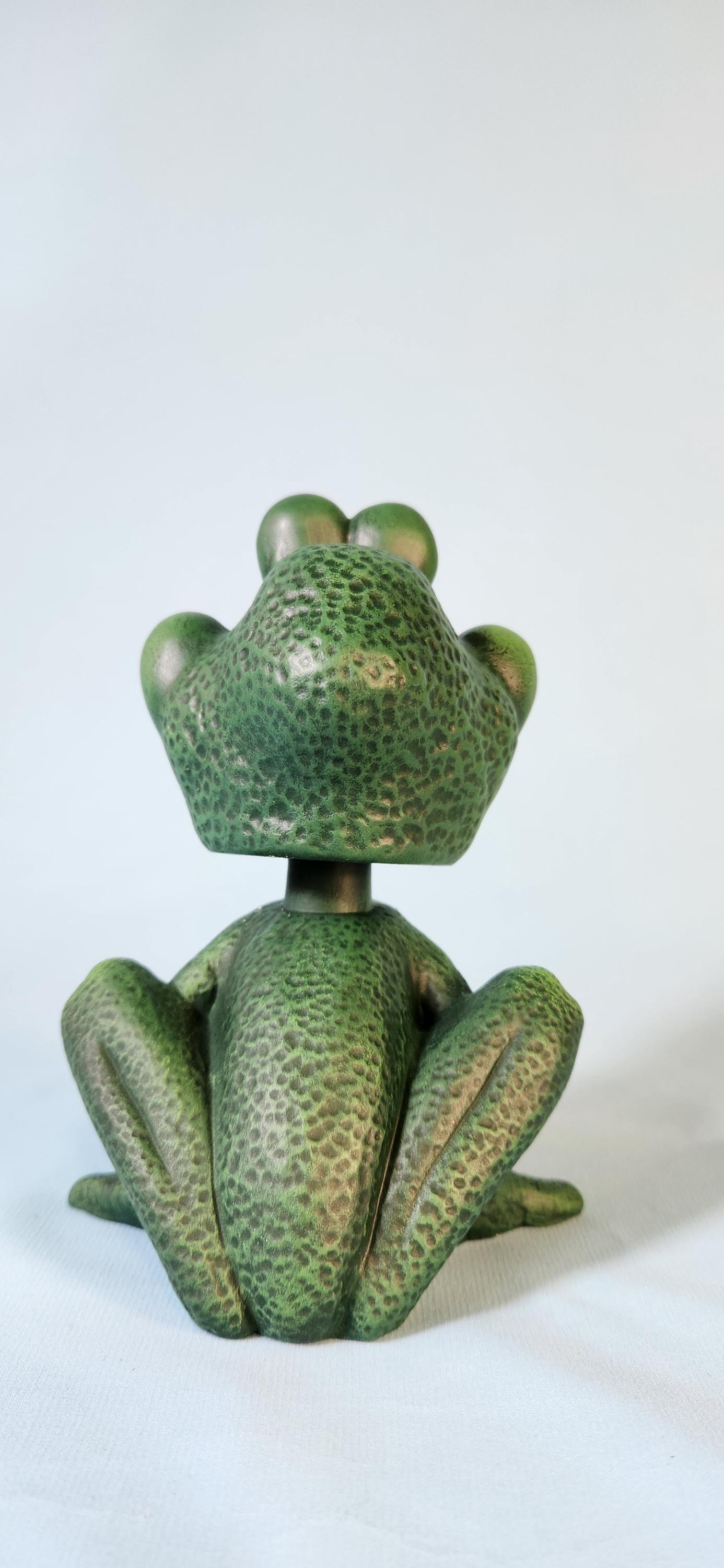 Ceramic Bobblehead Frog: Cute Collectible Nodder, Woodland Nursery ...