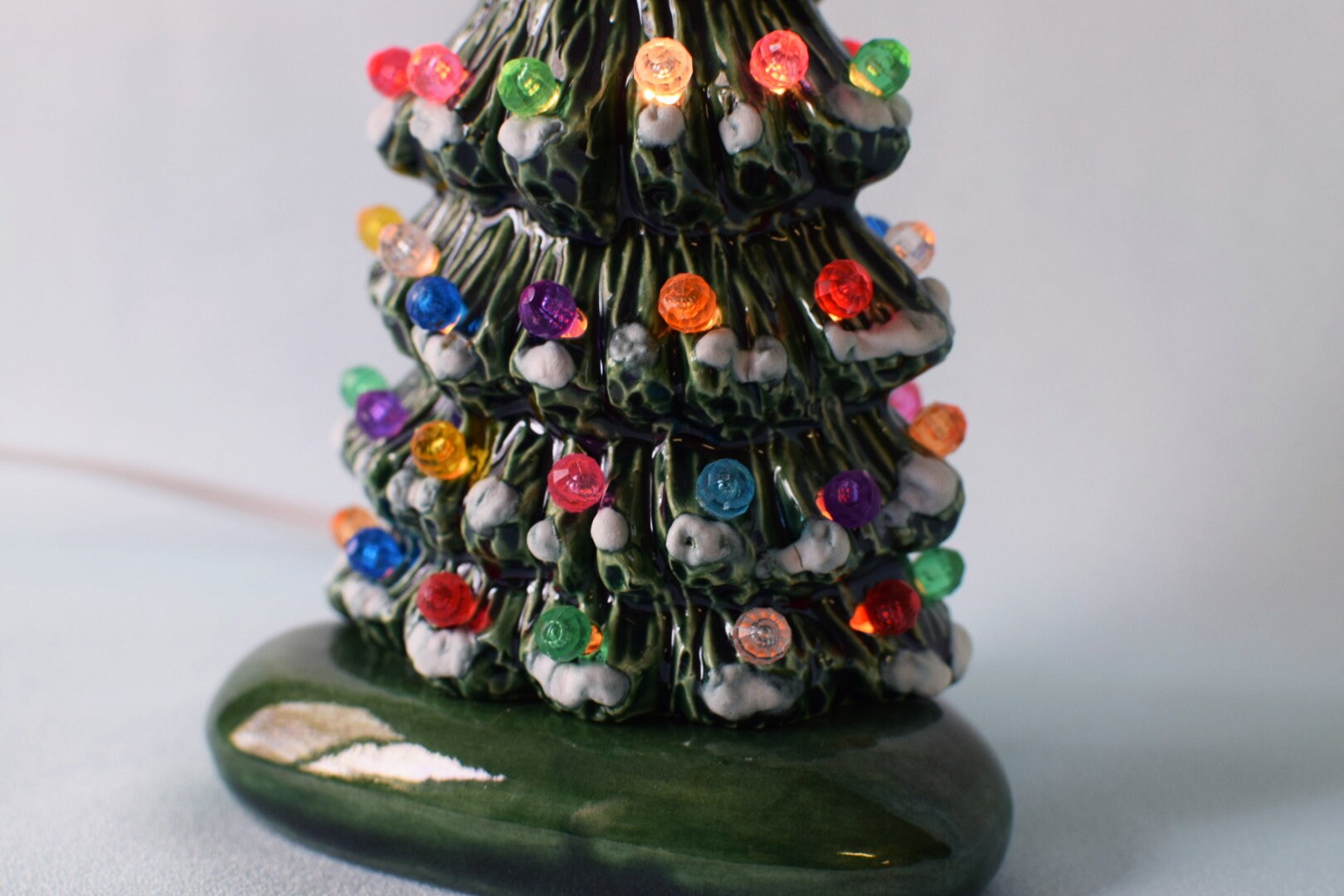 Miniature Christmas Tree | Ceramic Snowy Pine | Slim Style - Etsy