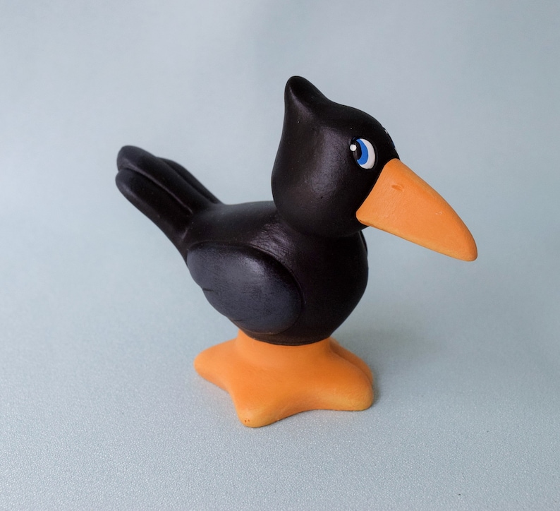 Ceramic Crows Halloween Decorations Set of Three Crows | Etsy