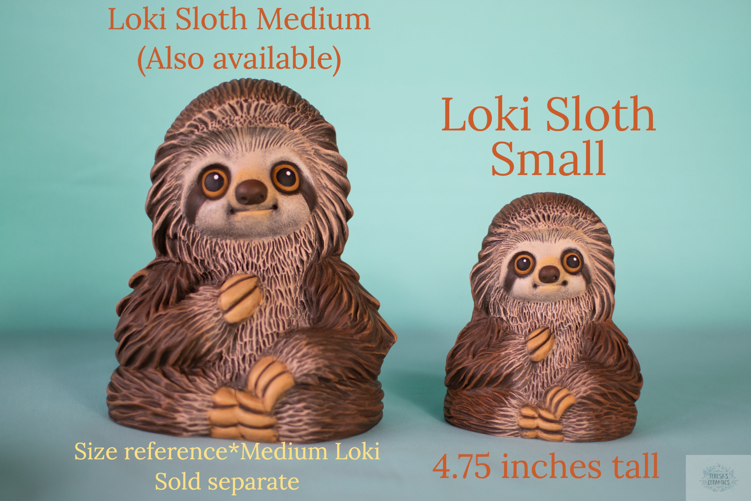 Small Garden Sloth Ceramic Garden Statue Sloth Yard Art | Etsy