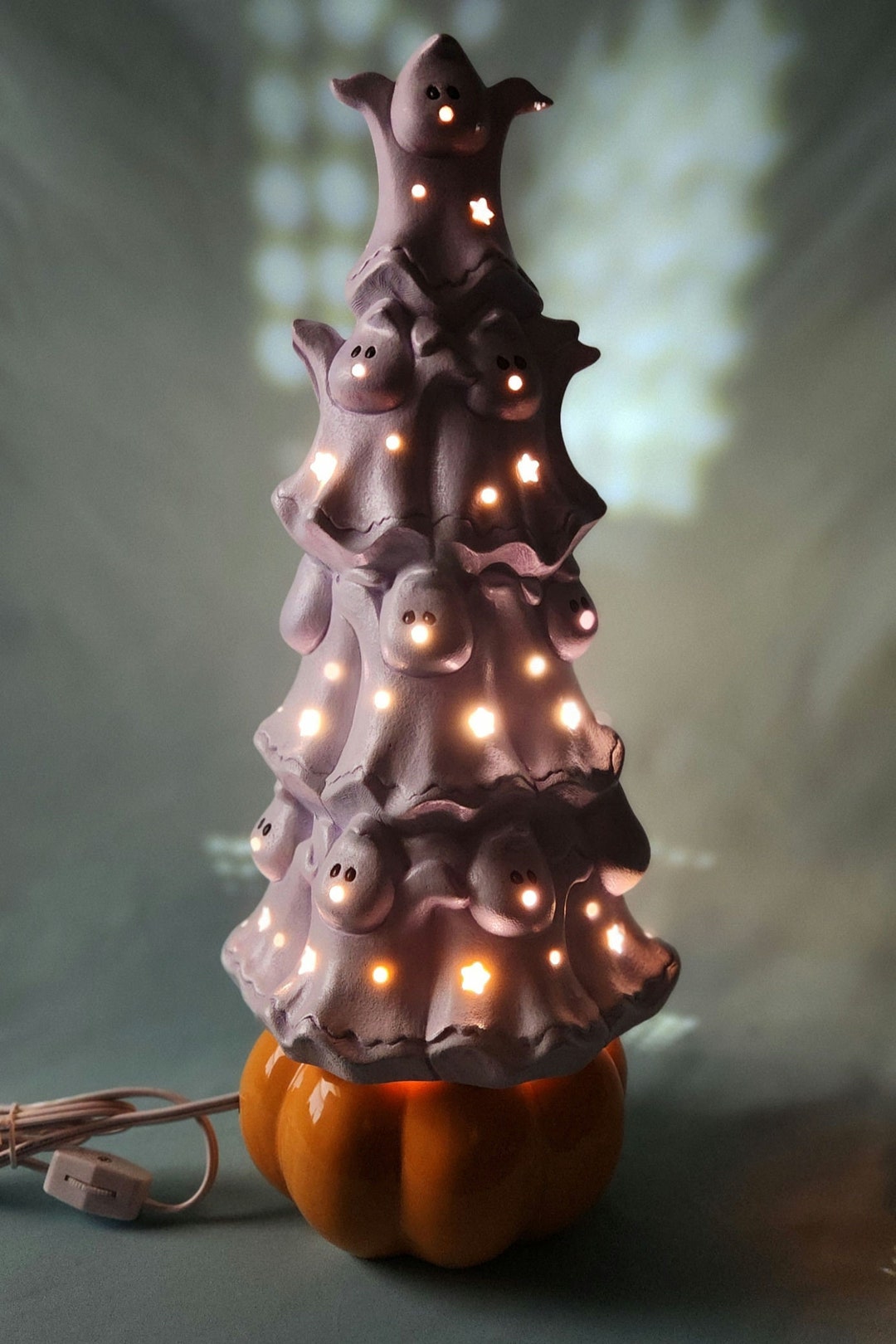 Spooky Cute Marshmallow Ghost Tree With Pumpkin Base - Etsy