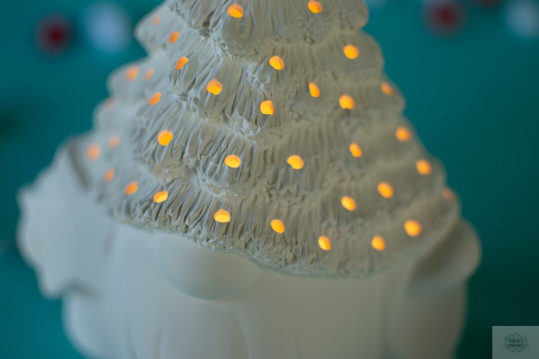 Tannenbaum Ceramic Gnome | Christmas Tree Gnome | Bisque DIY Gnome ...