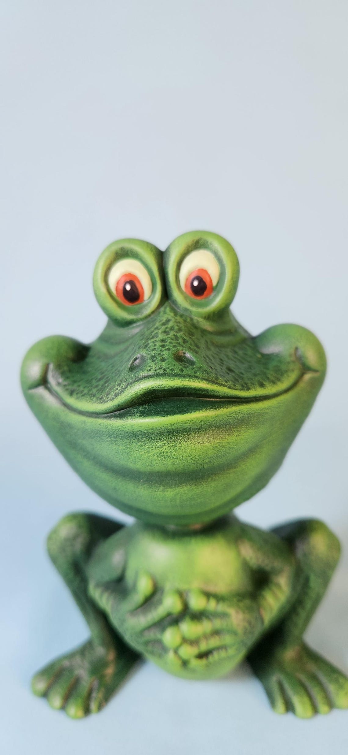 Ceramic Bobblehead Frog: Cute Collectible Nodder, Woodland Nursery ...